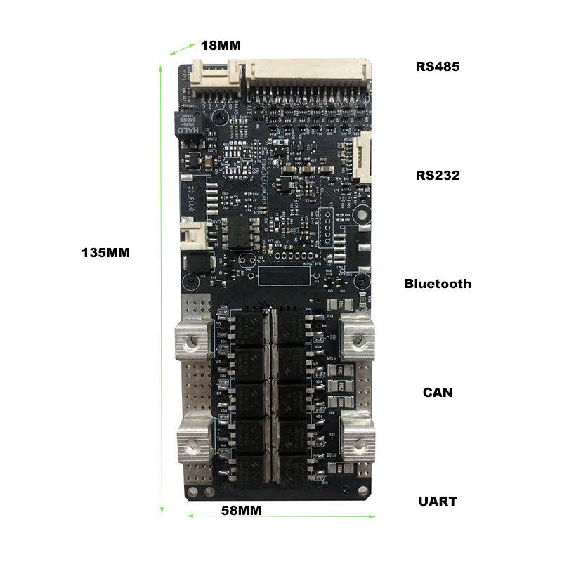 Battery BMS Board 3S-20S Battery Pack BMS RS485 RS232 72V 20S BMS 200A