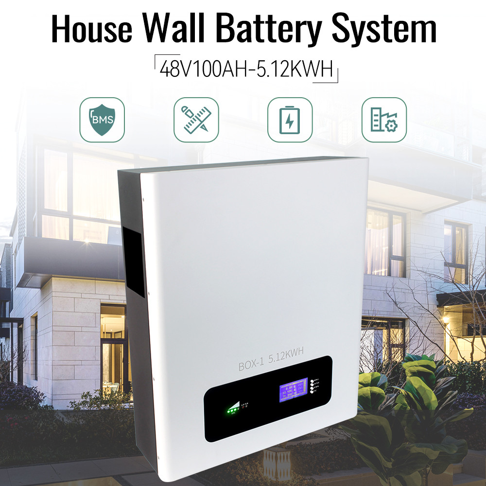 5kwh 48V 100Ah 51.2v Lithium Wall Battery Energy Storage LiFePO4 ...