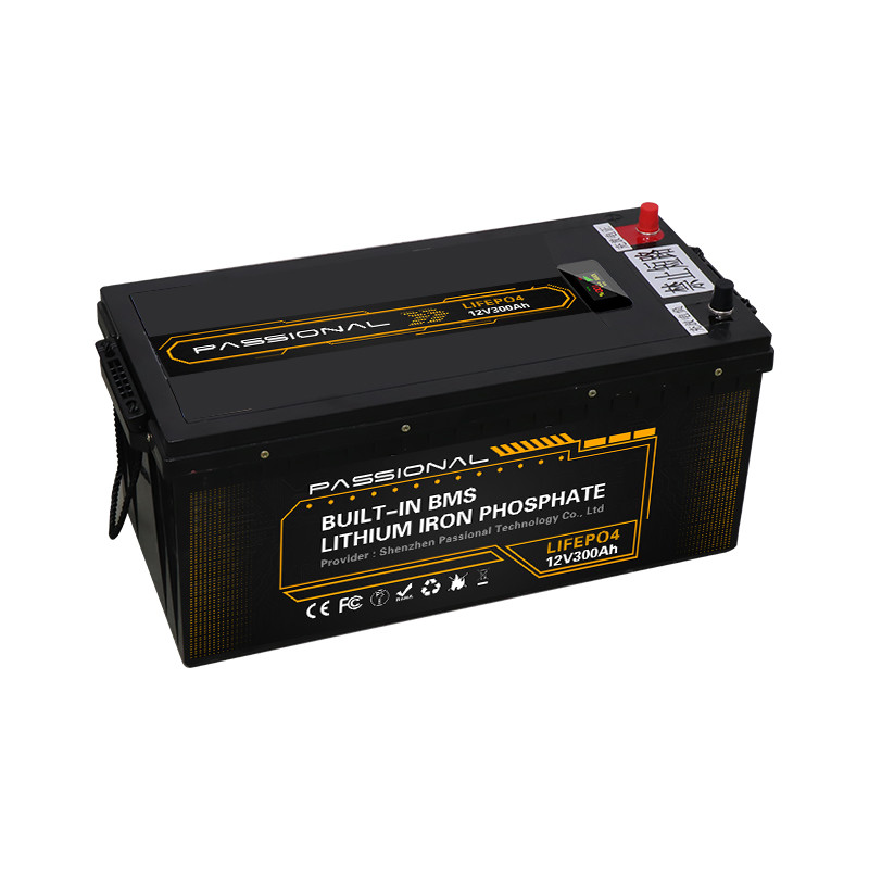 Portable 12v 300ah LiFePO4 Battery , Waterproof Lithium Ion LFP Battery