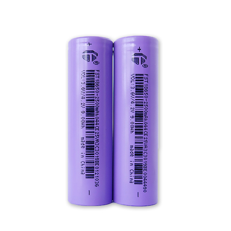 Purple 3.7v FST 2500mah 3C 18650 Rechargeable Li Ion Battery